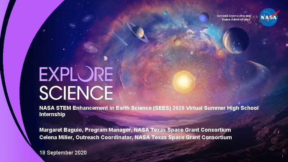 NASA STEM Enhancement in Earth Science SEES 2020