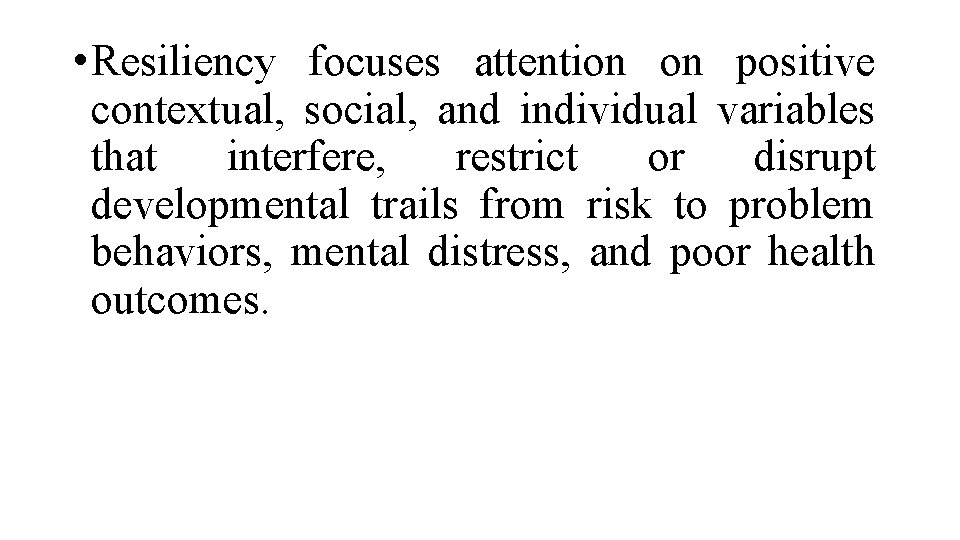 Resilience Theory Resilience The dictionary meaning of Resilience
