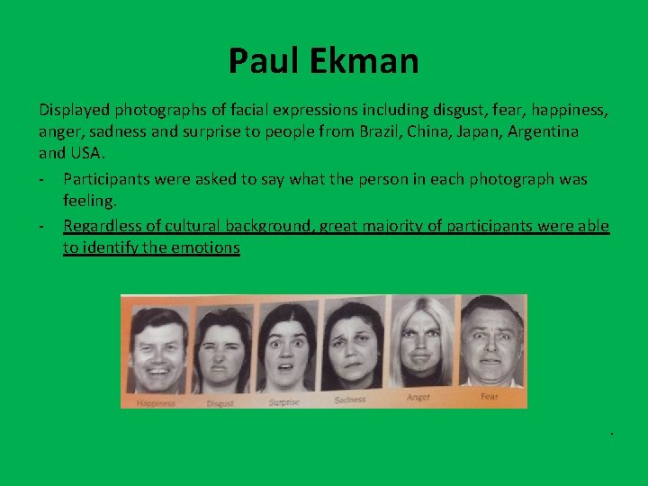 EXPRESSIVE BEHAVIOUR Body gestures posture facial expressions and