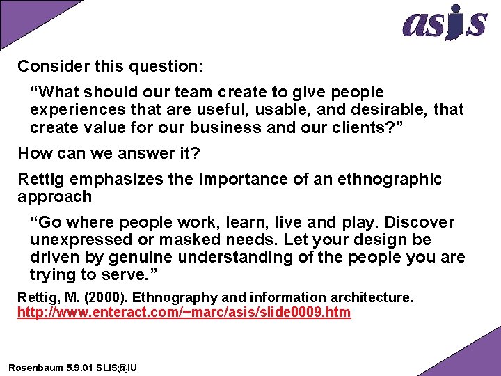 IA means Information Architecture But what does it