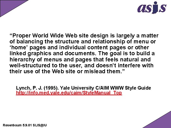 IA means Information Architecture But what does it