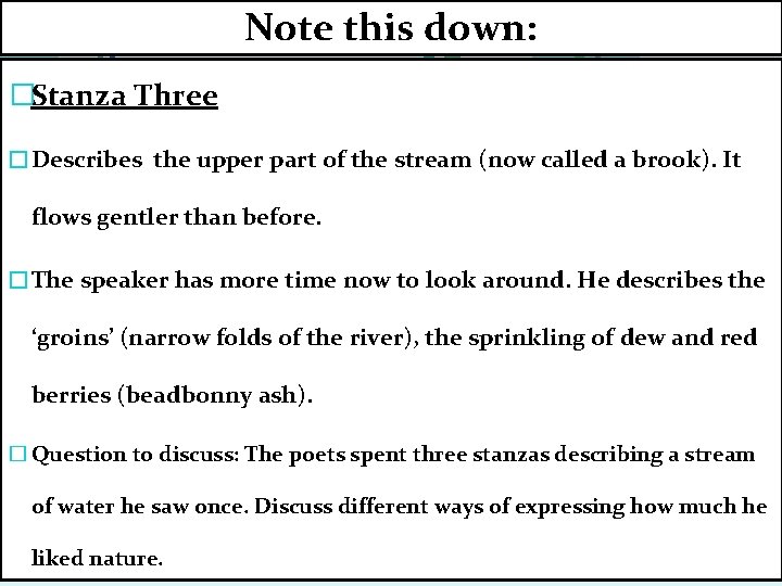 Gerard Hopkins Inversnaid Date Objectives Introduce the poem