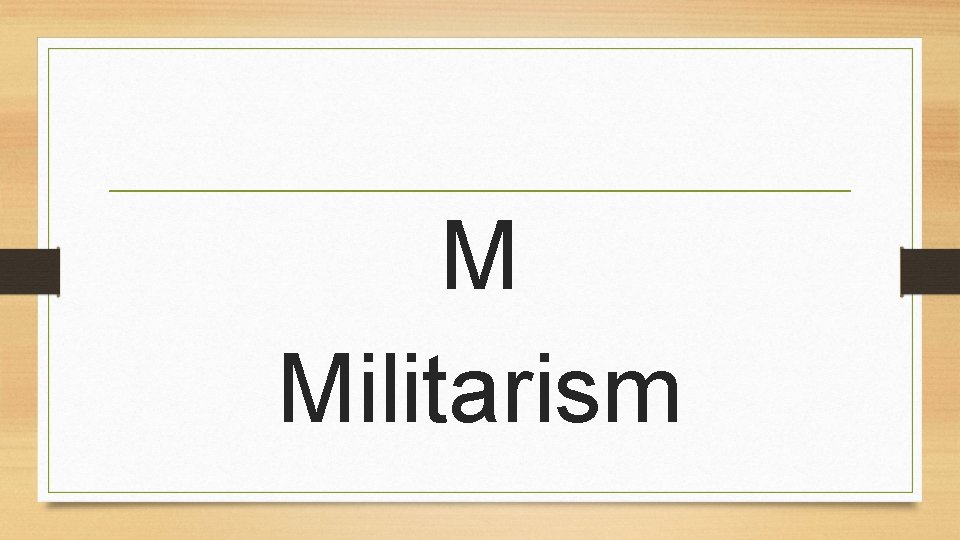 Causes of World War I Do Now In