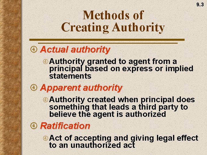 9 1 Chapter 9 Agency and Business Organizations