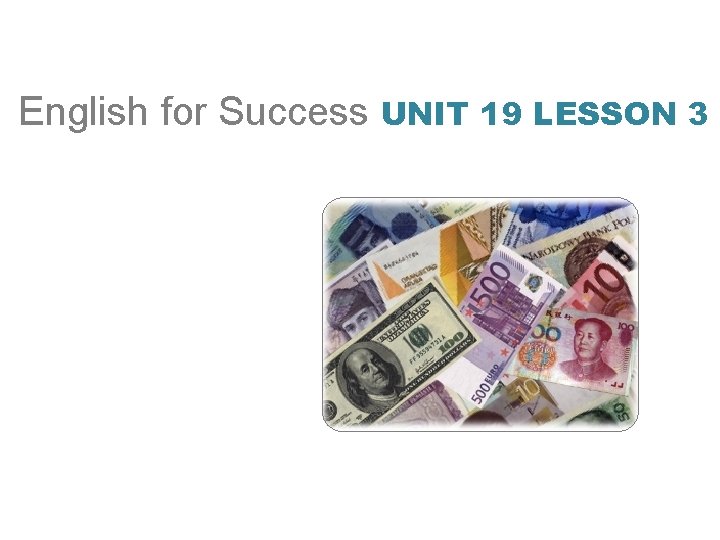 English for Success Lesson Plans English for Success