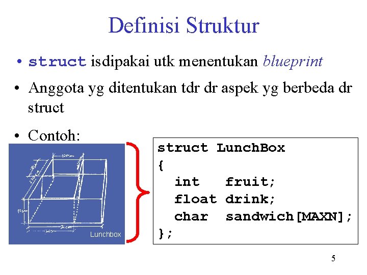 Struktur bag 1 1 Topik Struktur Arrays of