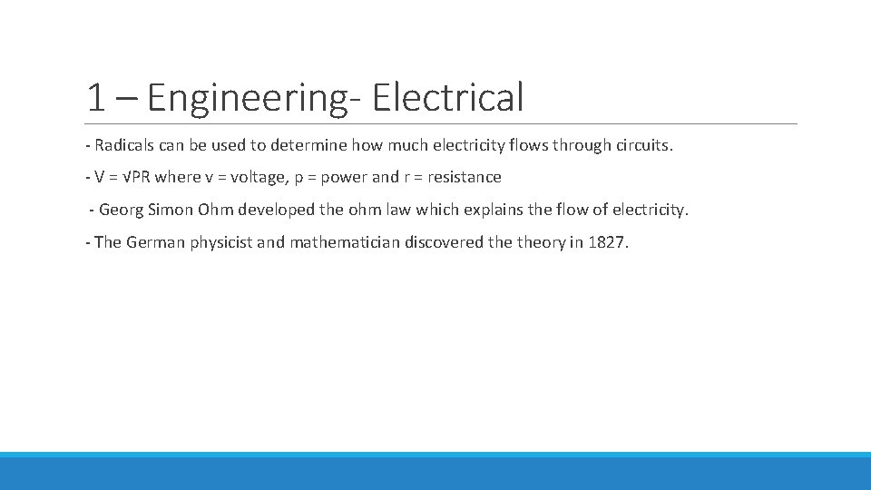ExponentsRadicals Real Life Applications BY BOHAE LEE 3