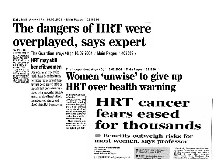 MENOPAUSE MISPERCEPTIONS A GLOBAL CONSENSUS Guidelines for HRT