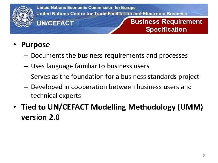UN Economic Commission for Europe Framework of Business