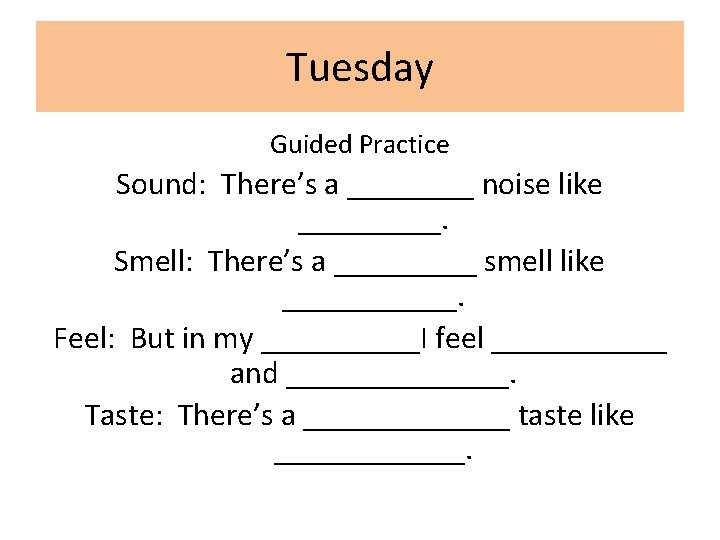 Grammar of the Week Monday Describing Words Taste