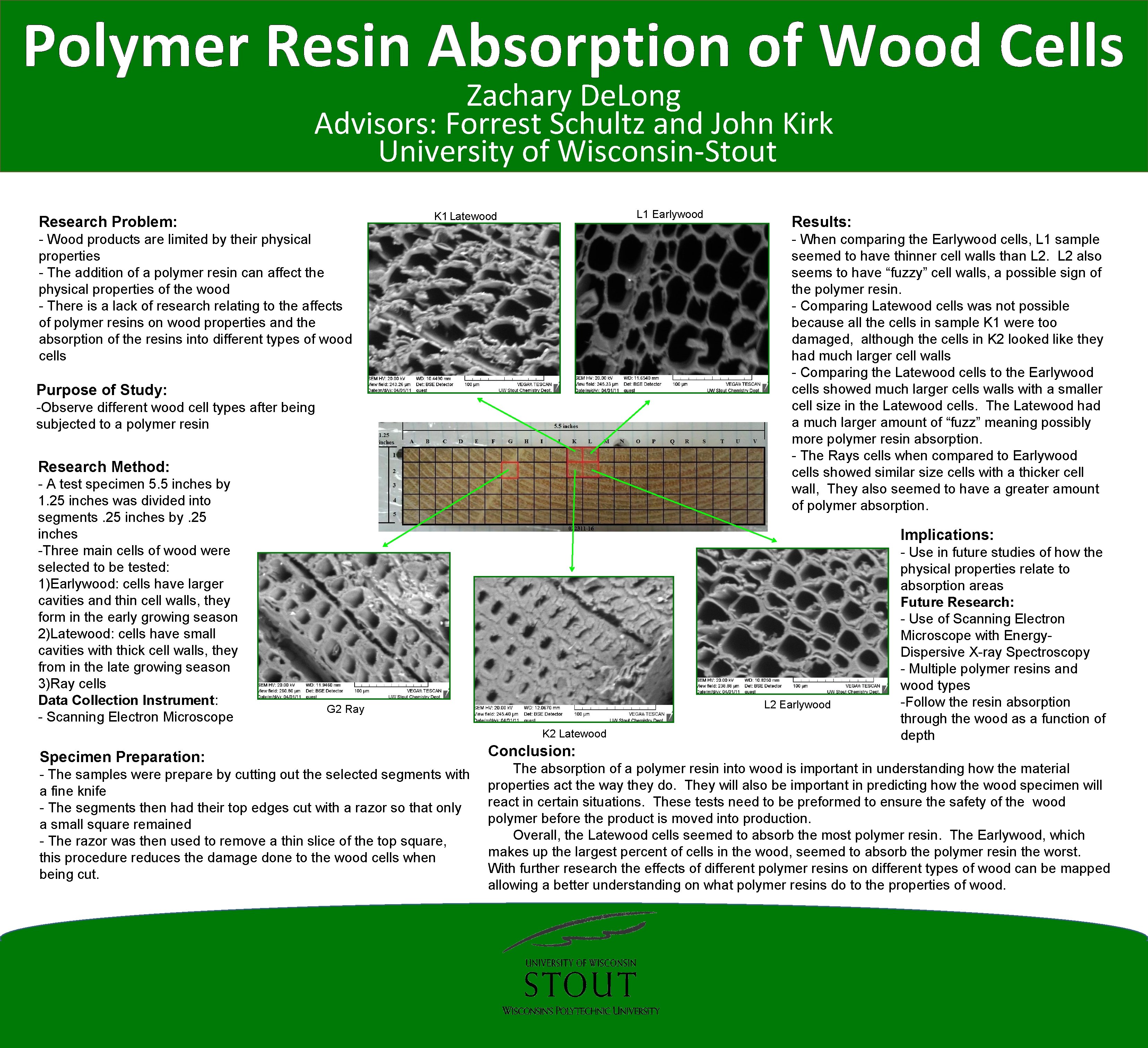 Polymer Resin Absorption of Wood Cells Zachary De