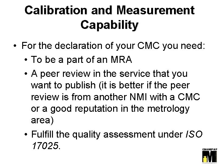 CMCs and the BIPM Key Comparison Database Raul