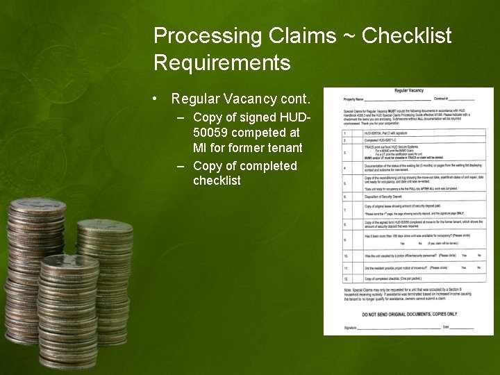 Guidance for Completing Special Claims Presented by Sarah