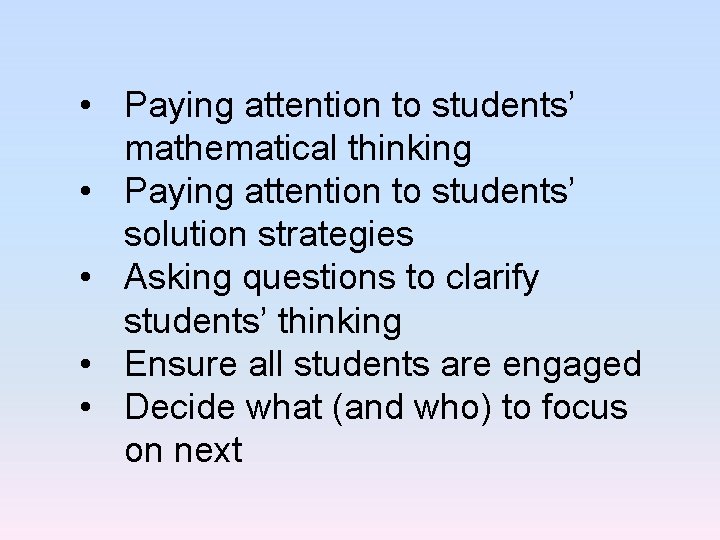 Facilitating Meaningful Mathematical Discourse in the High School