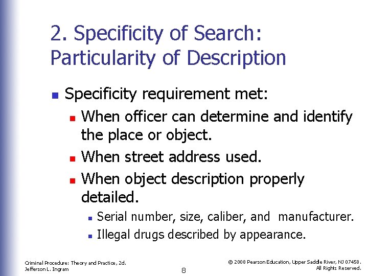 Criminal Procedure Theory and Practice 2 d by