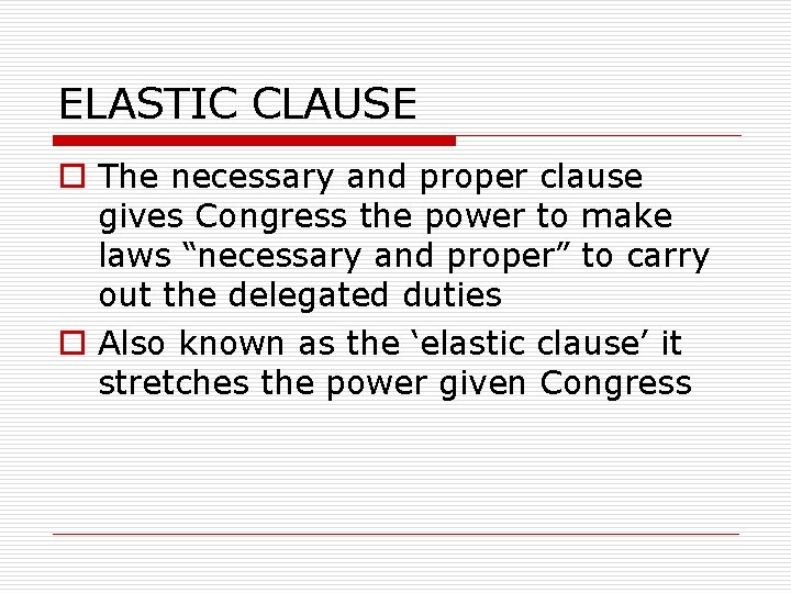 The Legislative Branch Article I The Powers of