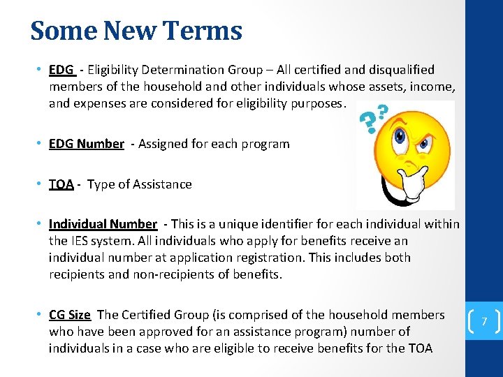 Introduction to the Integrated Eligibility System IES for