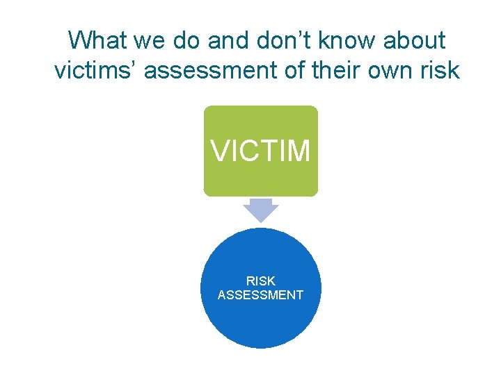 RISK ASSESSMENT AND INTIMATE PARTNER VIOLENCE BRIDGING RESEARCH