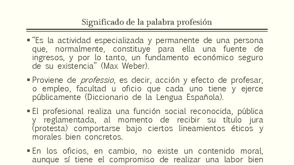 TEMA 2 PROFESIONES Dr Alberto Campos Olivo LAS