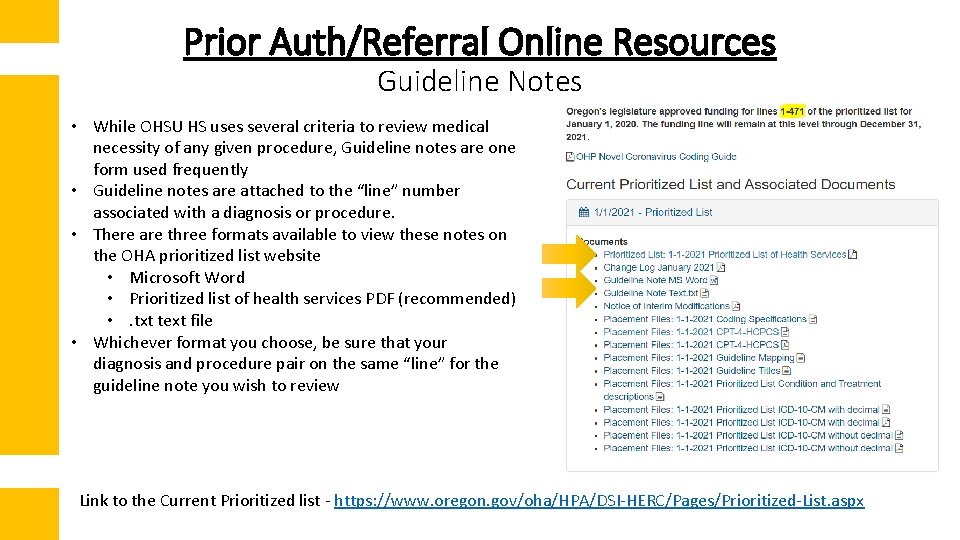 OHSU Health Services Referrals and Authorizations deep dive