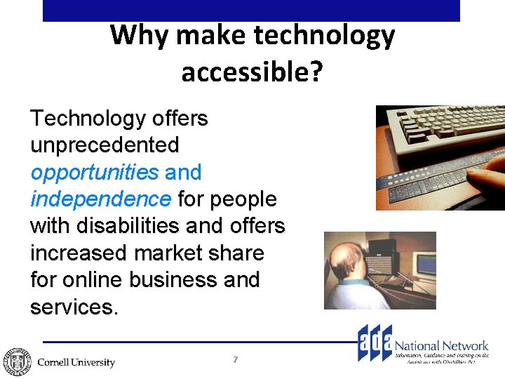 ADA Trainer Network Module 7 a Accessible Technology