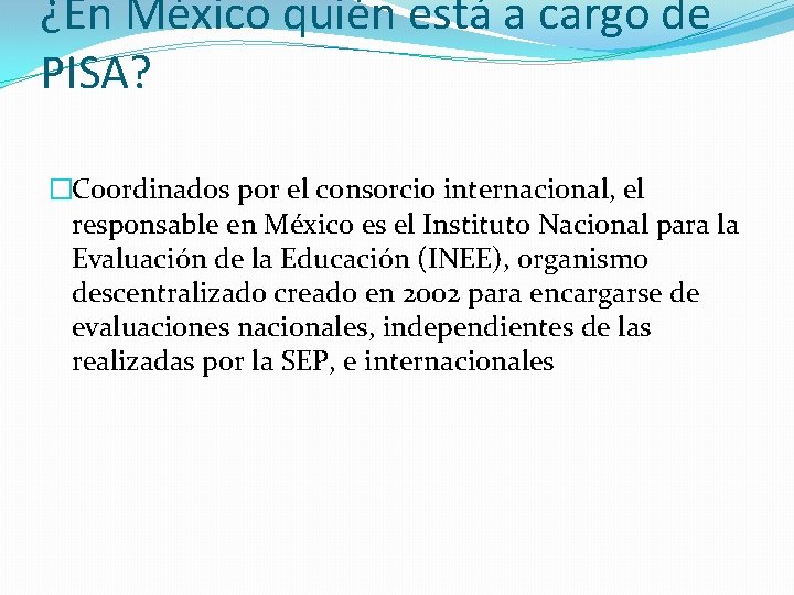 Programa Internacional de Evaluacin de Estudiantes PISA CURSO