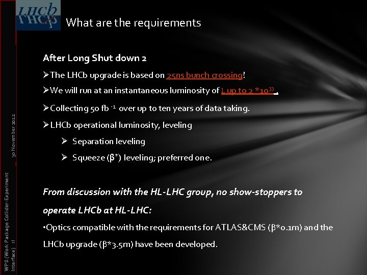 Layout change request from LHCb In view of