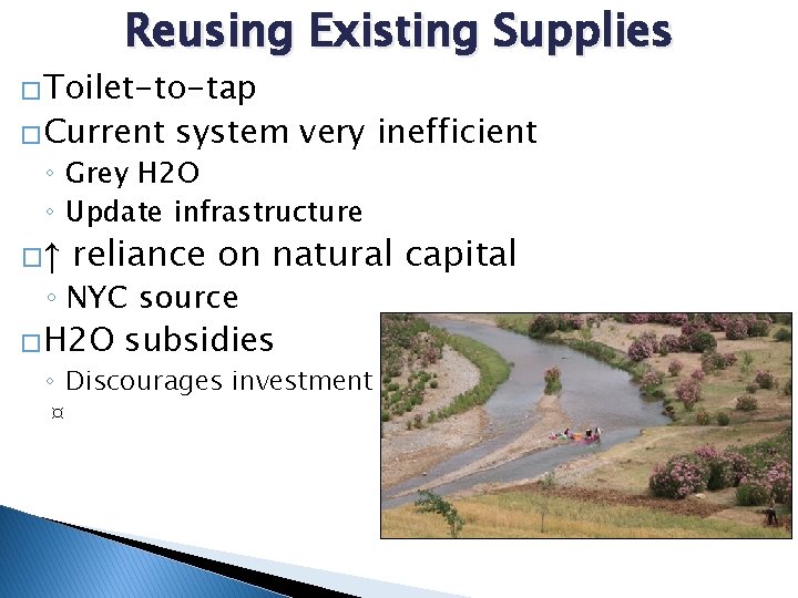 Water What are the key points Debate over