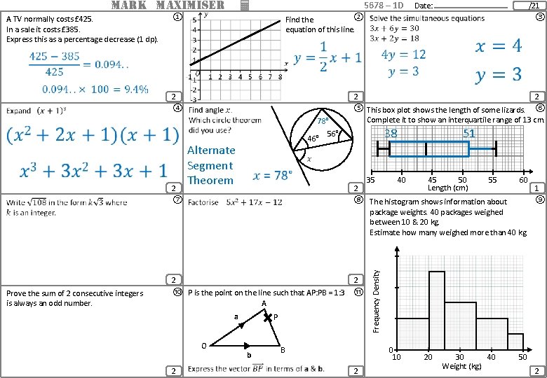 MARK MAXIMISER A TV normally costs 425 In