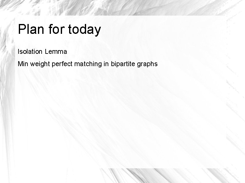 CMPT 409815 Advanced Algorithms September 30 2020 Announcements