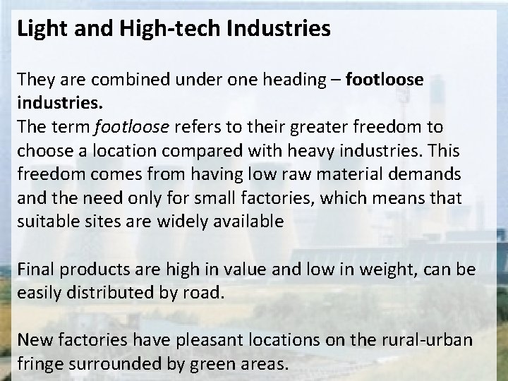 Learning Objectives 1 To understand that manufacturing industry