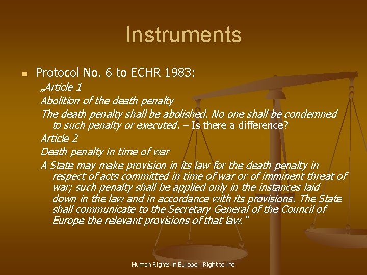 Human rights To be or not to be