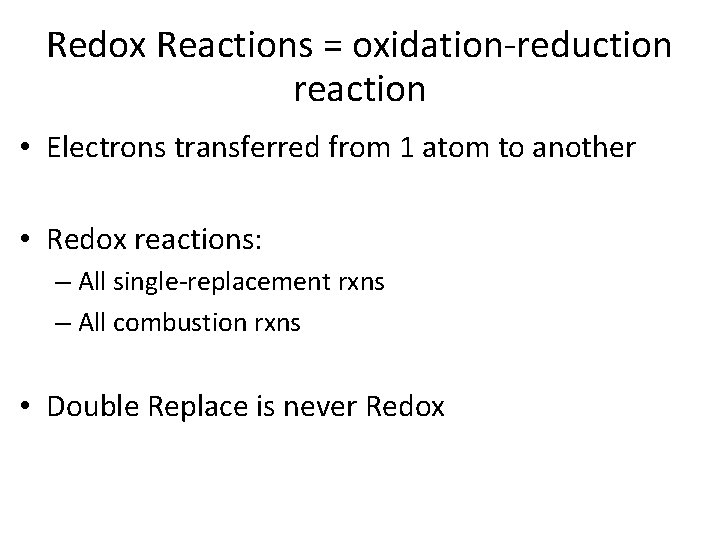 Topic Intro to Redox Assigning Oxidation Number Do