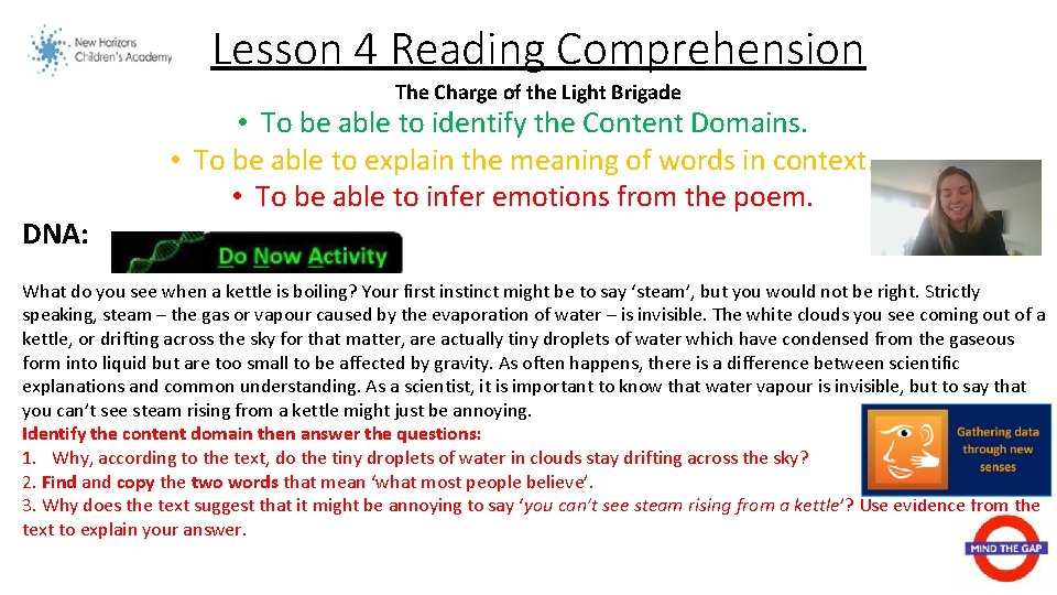 Lesson 4 Reading Comprehension The Charge of the