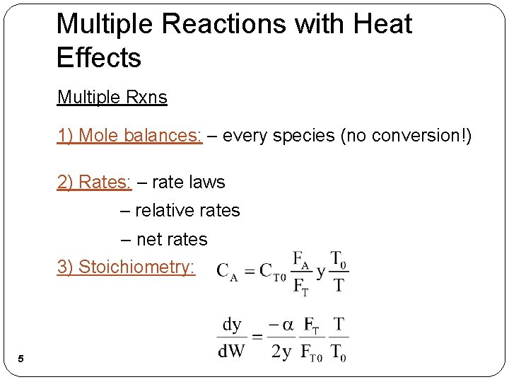 Lecture 20 Chemical Reaction Engineering CRE is the