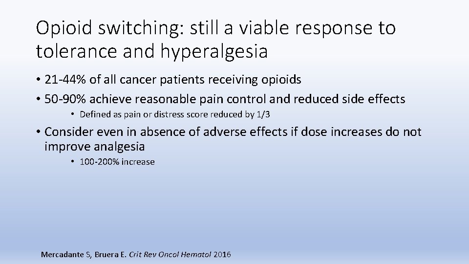 Opioid Hyperalgesia Opioid Use Disorder Joshua Blum MD