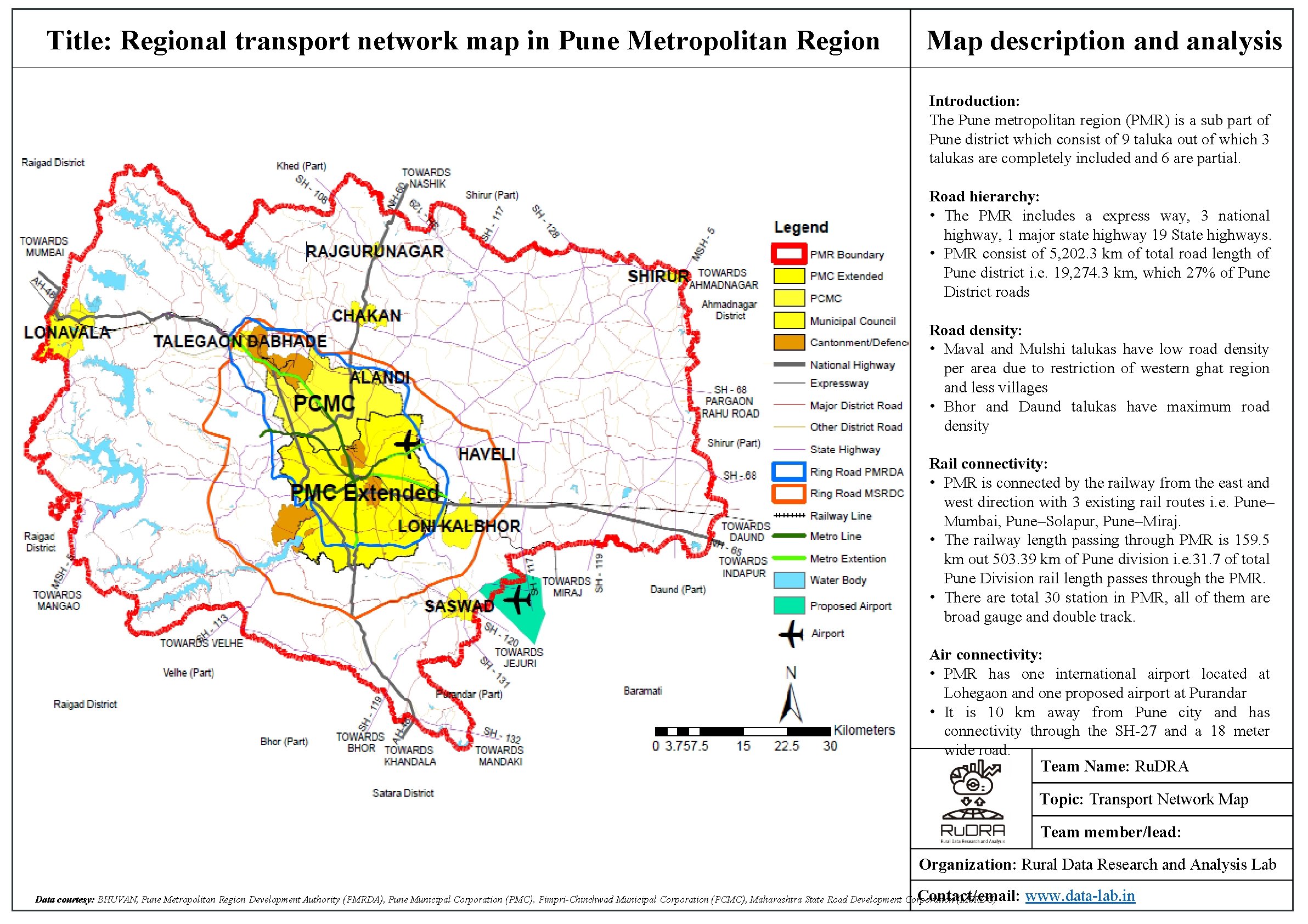 ANALYSIS Title Regional transport network map in Pune