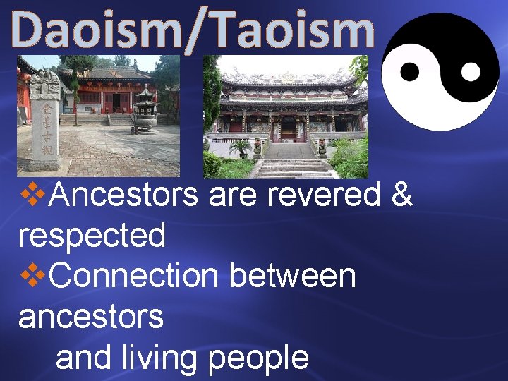 Religions of East Asia TaoismDaoism v Based on