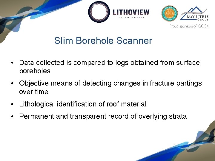 Slim Borehole Scanner SBS An Update An Overview