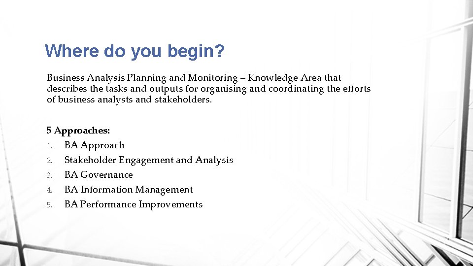 Business Analysis Foundation Course Week 2 of 5