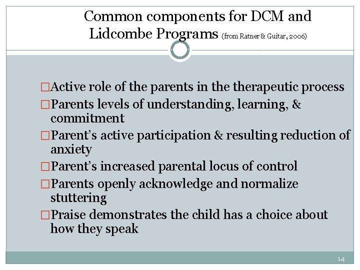 Stuttering Preschool and SchoolAge Children Treatment CHAPTER 9