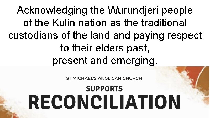 Acknowledging the Wurundjeri people of the Kulin nation