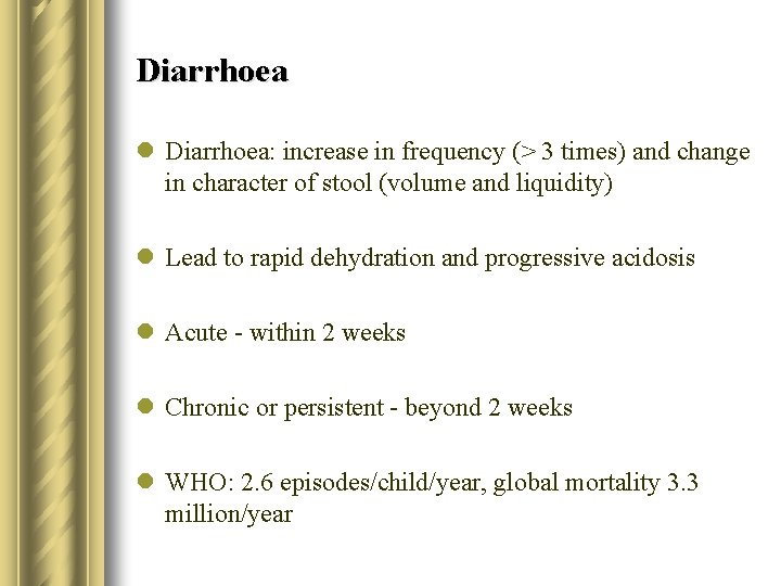 Vomiting Diarrhoea Abdominal Pain Fluid Therapy Department of
