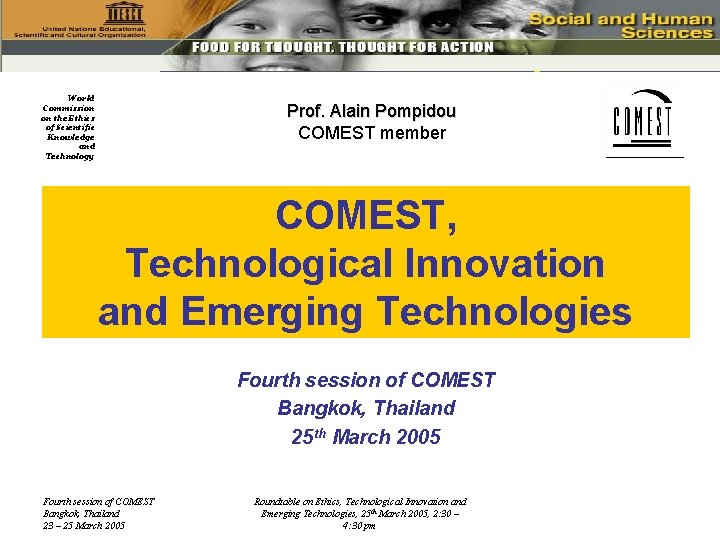 World Commission on the Ethics of Scientific Knowledge