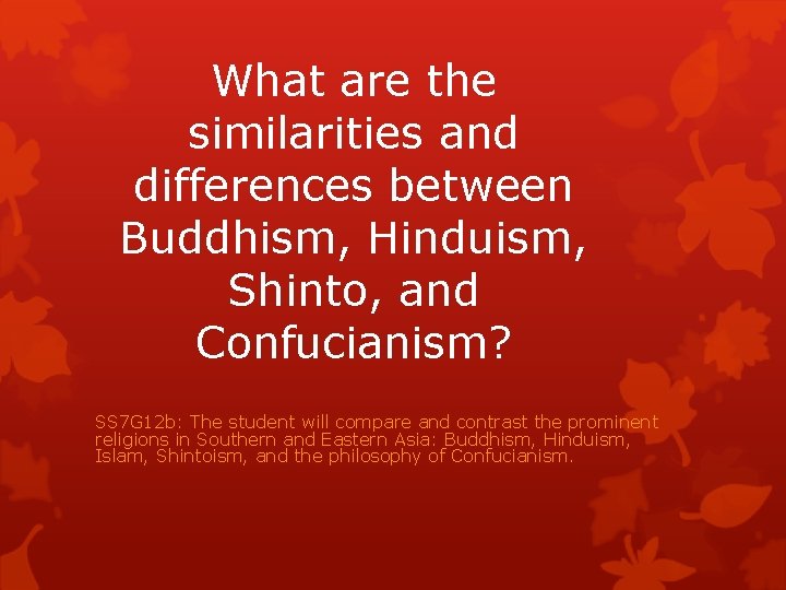 What are the similarities and differences between Buddhism