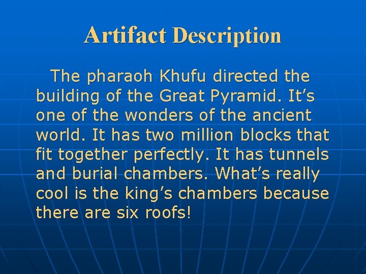 At Least Two Interesting Facts About Your Artifact