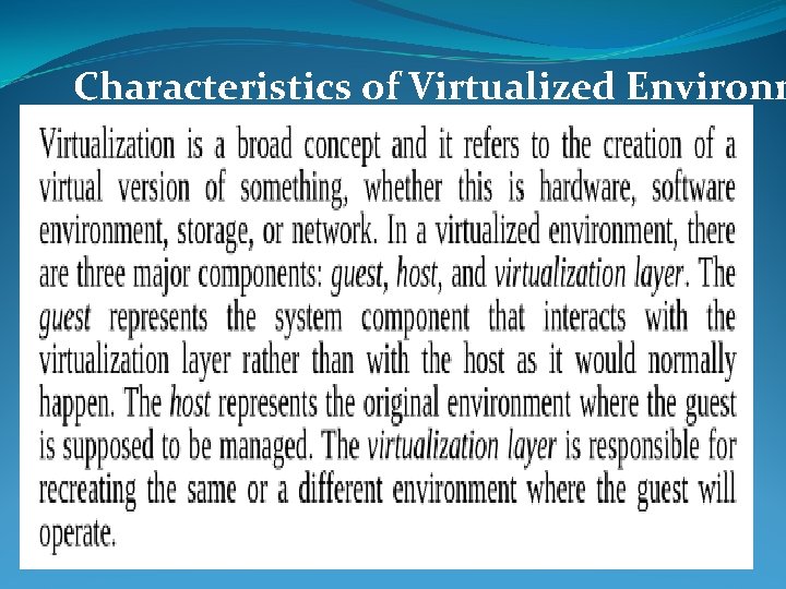 Characteristics of Virtualized Environm Virtual Reference model ...