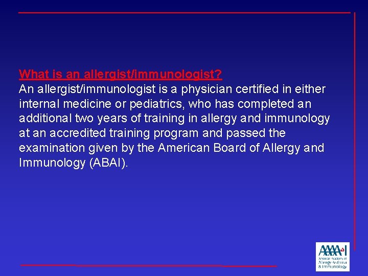 When to refer your patient to an allergistimmunologist