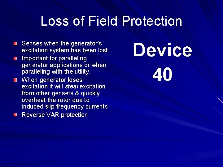 Alternator Protection for Emergency Standby Engine Generators Kenneth