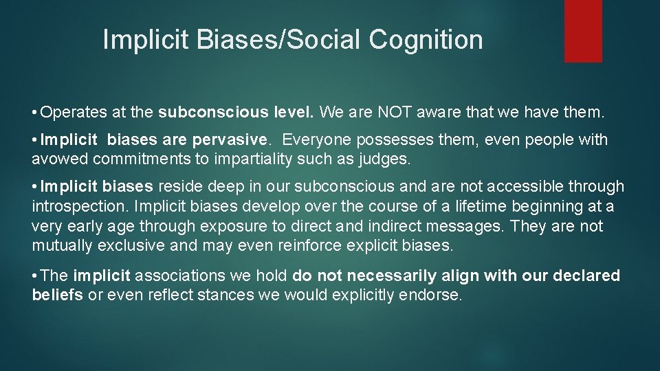 Blindspots Implicit Bias in the Classroom Jaime Nebbitt